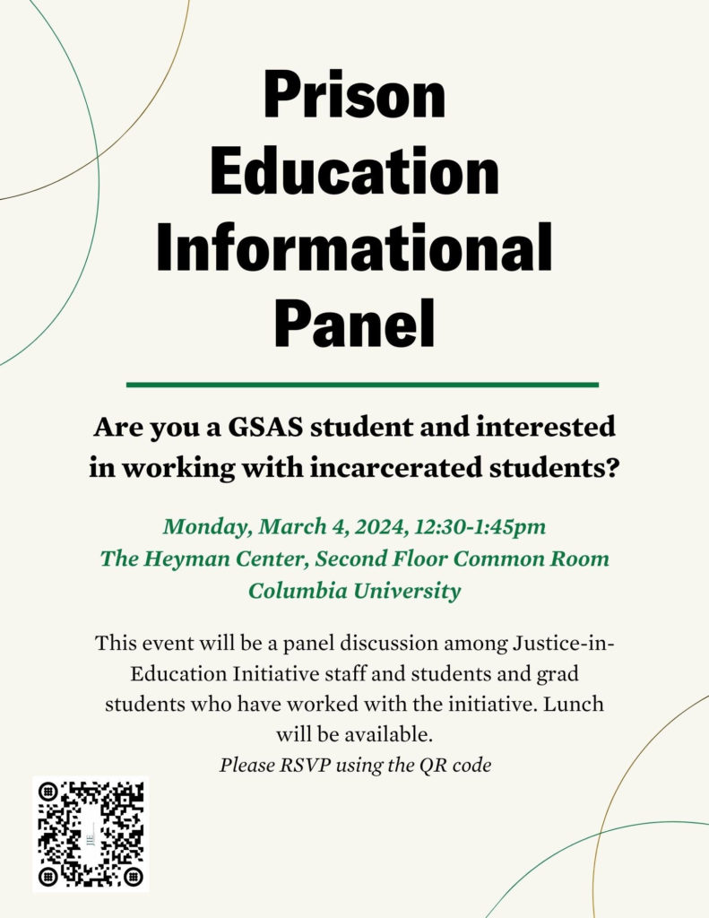Prison Education Informational Panel